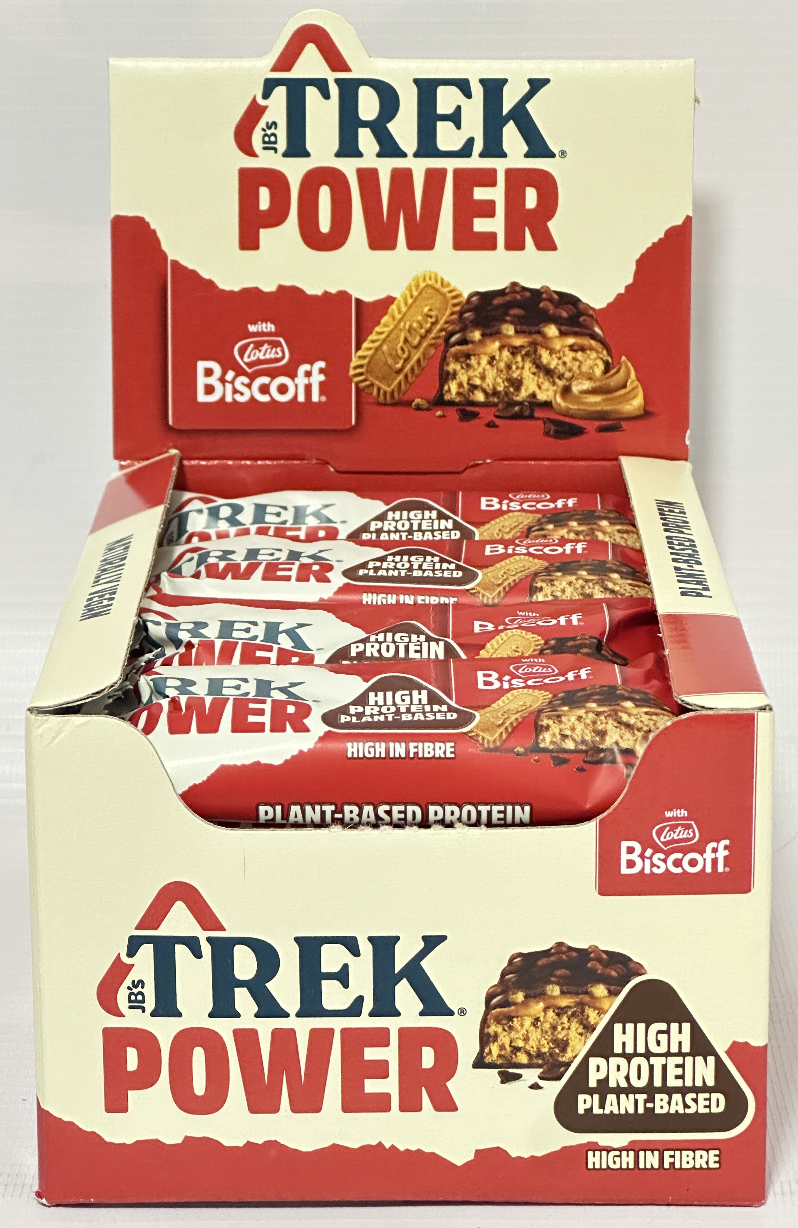 TREK Power Protein Bar with Biscoff – 20 x 44g | High Protein | Vegan ...
