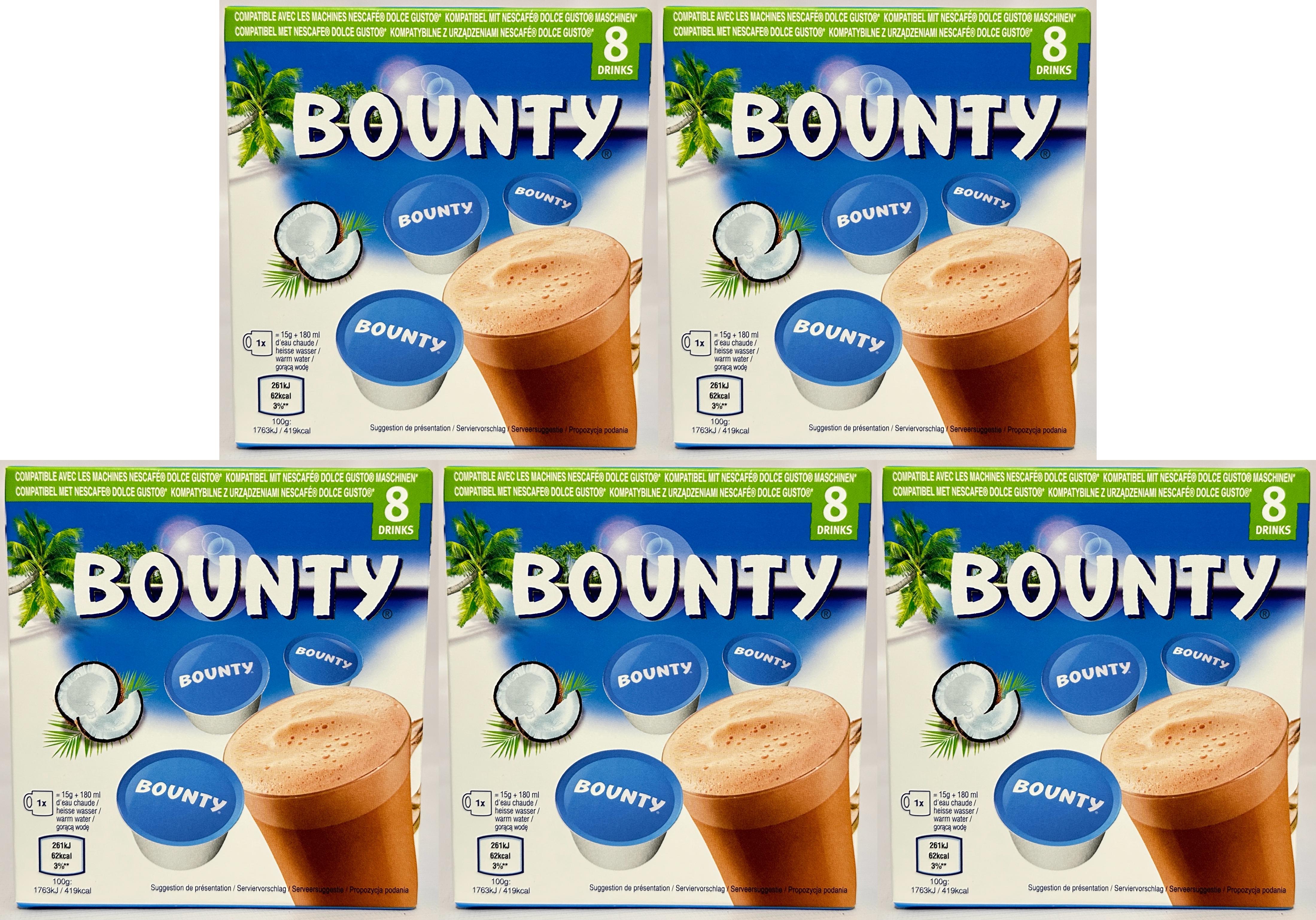 Bounty Hot Chocolate Pods – Coconut Flavour – Dolce Gusto Compatible ...