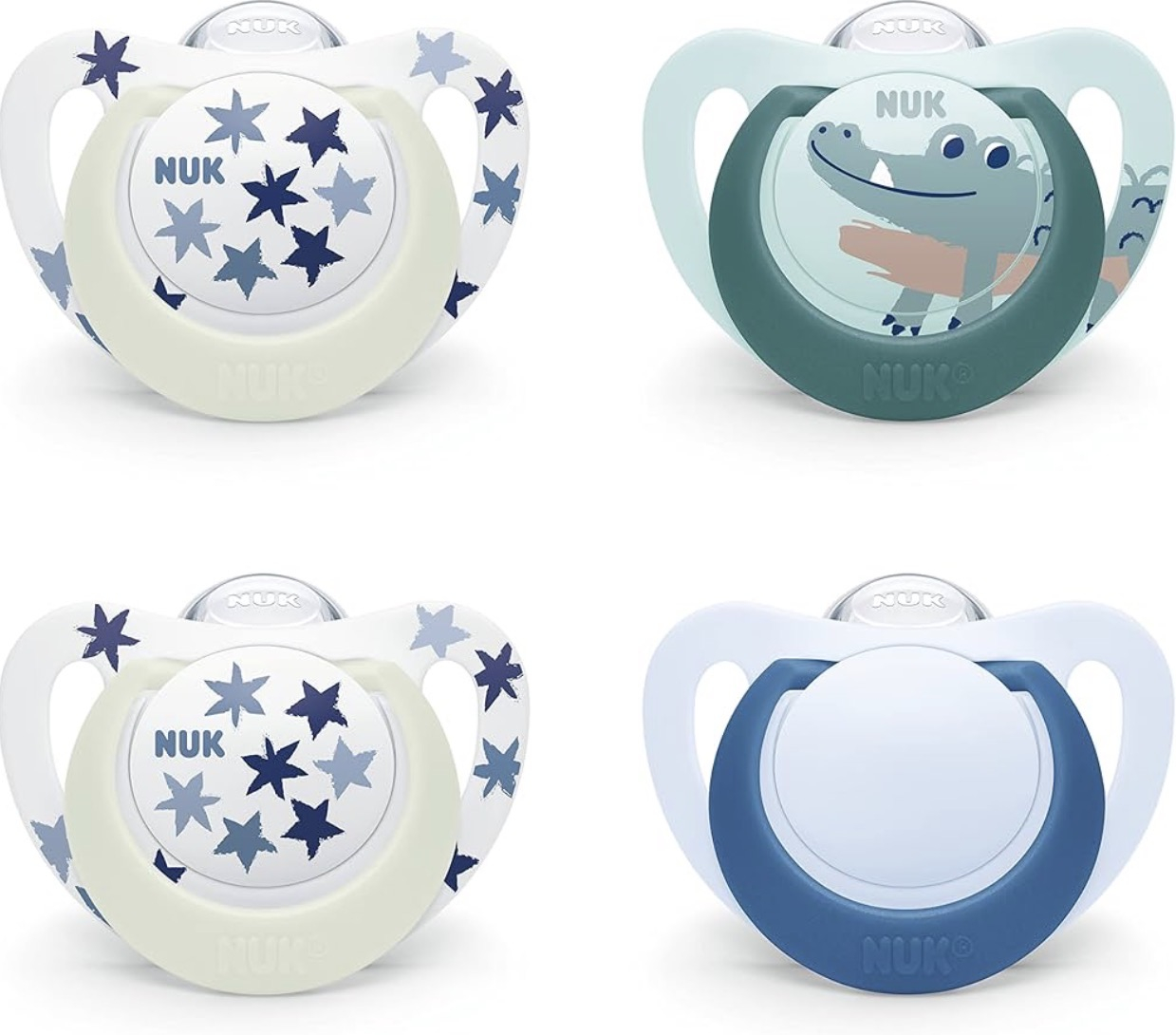 NUK Star Day & Night Baby Dummy 6–18 Months | Glow in the Dark Soothers
